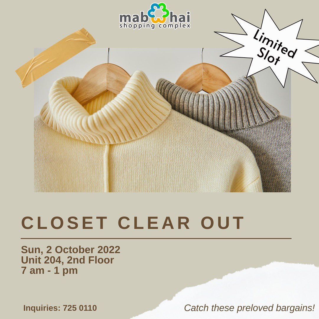 Closet Clear Out | Mabohai Shopping Complex